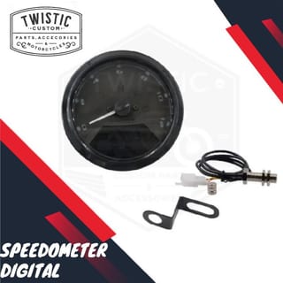 Universal Round Digital Speedometer Kawasaki W175 CB Caferacer Motor ...