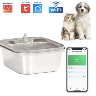 Tuya Wifi Pet Water Fountain Smart Water Feeder 4L Stainless Steel ...