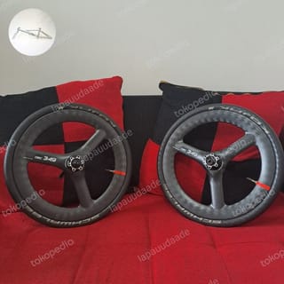 Wheelset 3spoke 16 349 Discbrake Carbon Nautilus Old 100 135 Up 11 SP ...