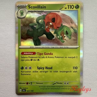 Pokemon ID SV4a Sparkling Treasure - 021 Scovillain ( Holo ) | Indo4ward