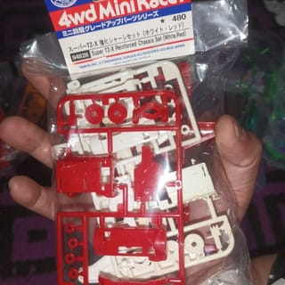 TAMIYA SUPER TZX REINFORCED CHASSIS SET WHITE AND RED (2 SETS) 94828 ...