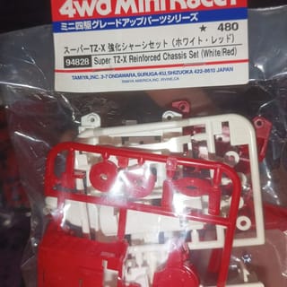TAMIYA SUPER TZX REINFORCED CHASSIS SET WHITE AND RED (2 SETS) 94828 ...