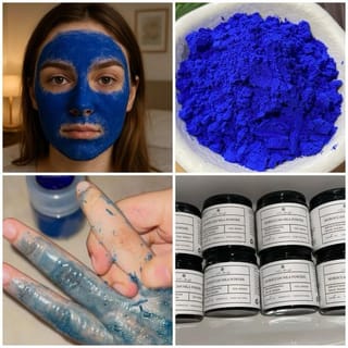 Original Moroccan Blue Brightening Tilapia Powder | 100% Natural Blue ...