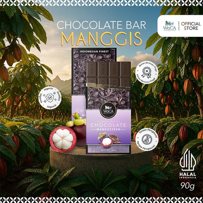 WoCA Premium Chocolate Indonesian Finest Mangosteen 90 gr - 3 PCS ...