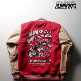 VARSITY DESPERADO PHILLIP WORKS HEAVYWEIGHT SERIES MOTORCYCLE JACKET ...