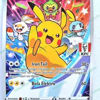 Pokemon Card Pikachu 016/S-P KFC + Toploader | Indo4ward