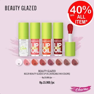 (READY) Beauty Glazed Lip Oil Balm Hydrating Smooth Glossy B129 - BG129-08 | Indo4ward