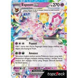 Espeon ex (RR) - 063/187 - Festival Terastal ex (SV8a) - Pokemon TCG Indonesia | Indo4ward